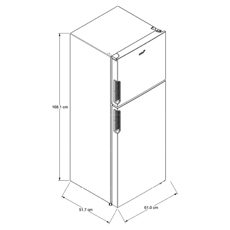 Refrigerador 11 pies cúbicos Top Mount 2 puertas Gris AT1130F