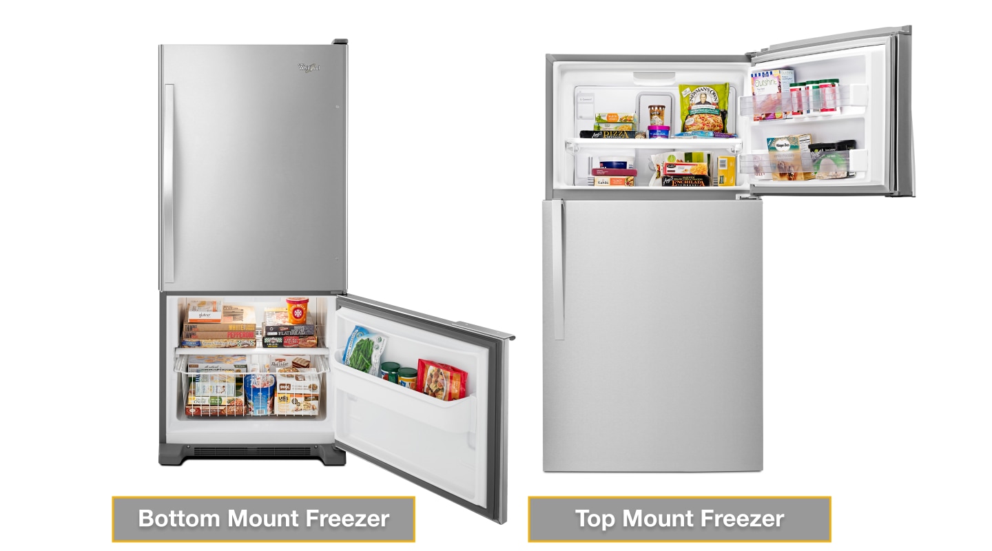 Top Freezer vs. Bottom Freezer Refrigerators | Whirlpool