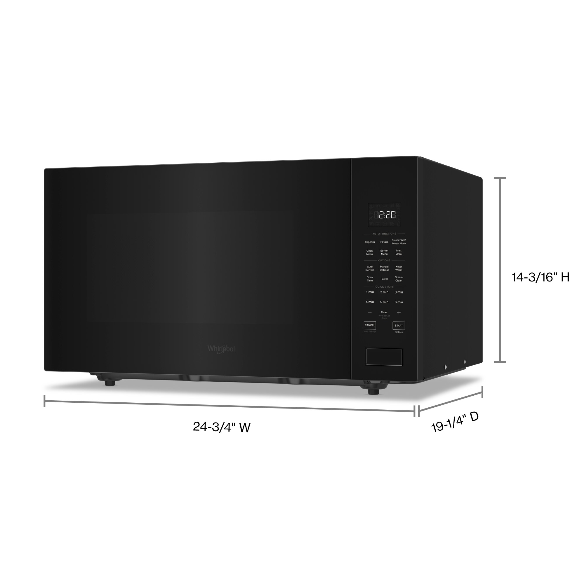 2.2 cu. ft. Sensor Cooking Microwave Black WMCS7024PB | Whirlpool