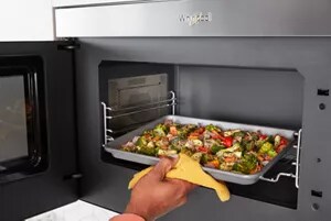 Air Fry Over- the-Range Oven with Flush Built-in Design Fingerprint ...