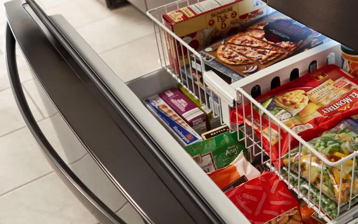 defrost refrigerator button