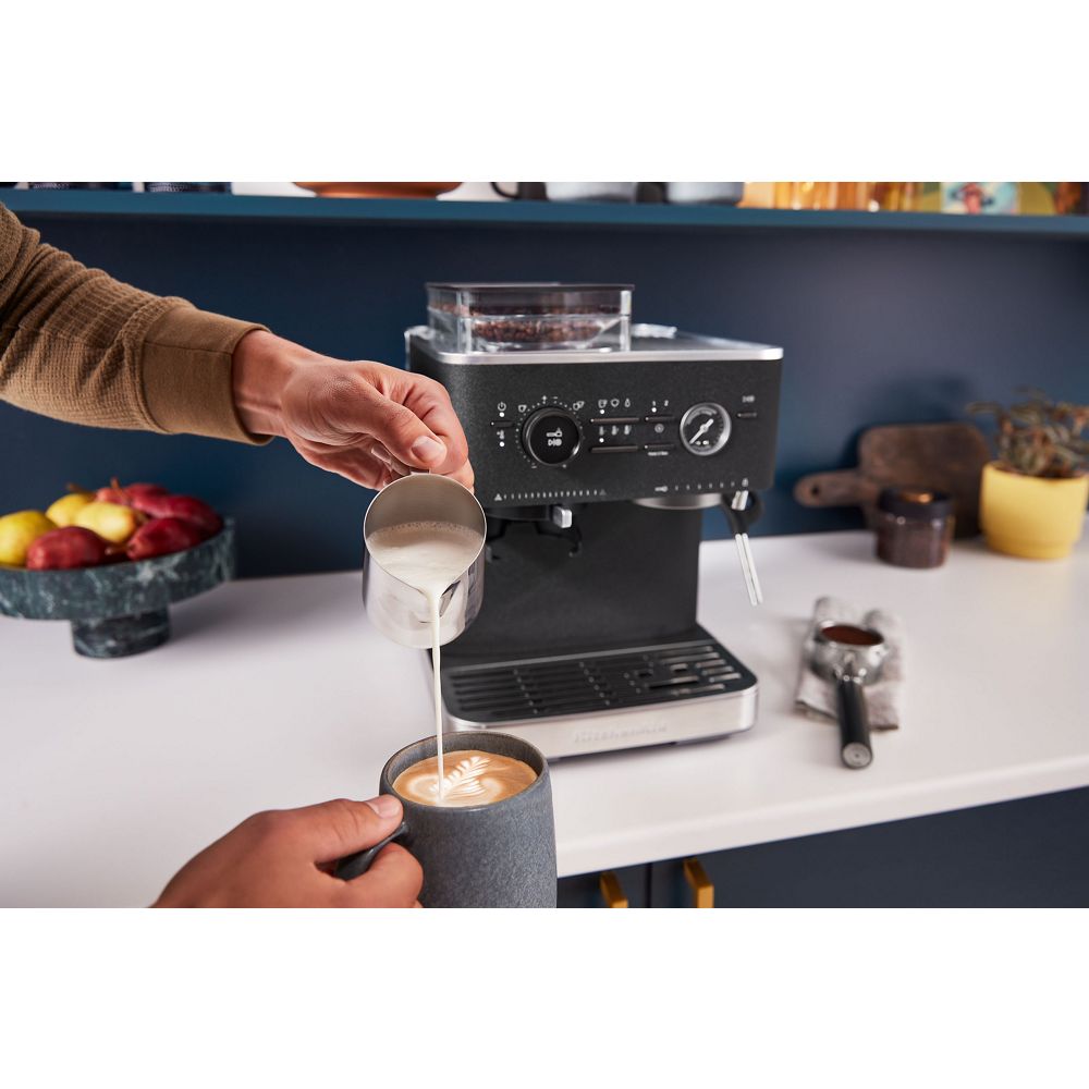 Máquina de café expresso semiautomática com moinho de café - Cast iron ...