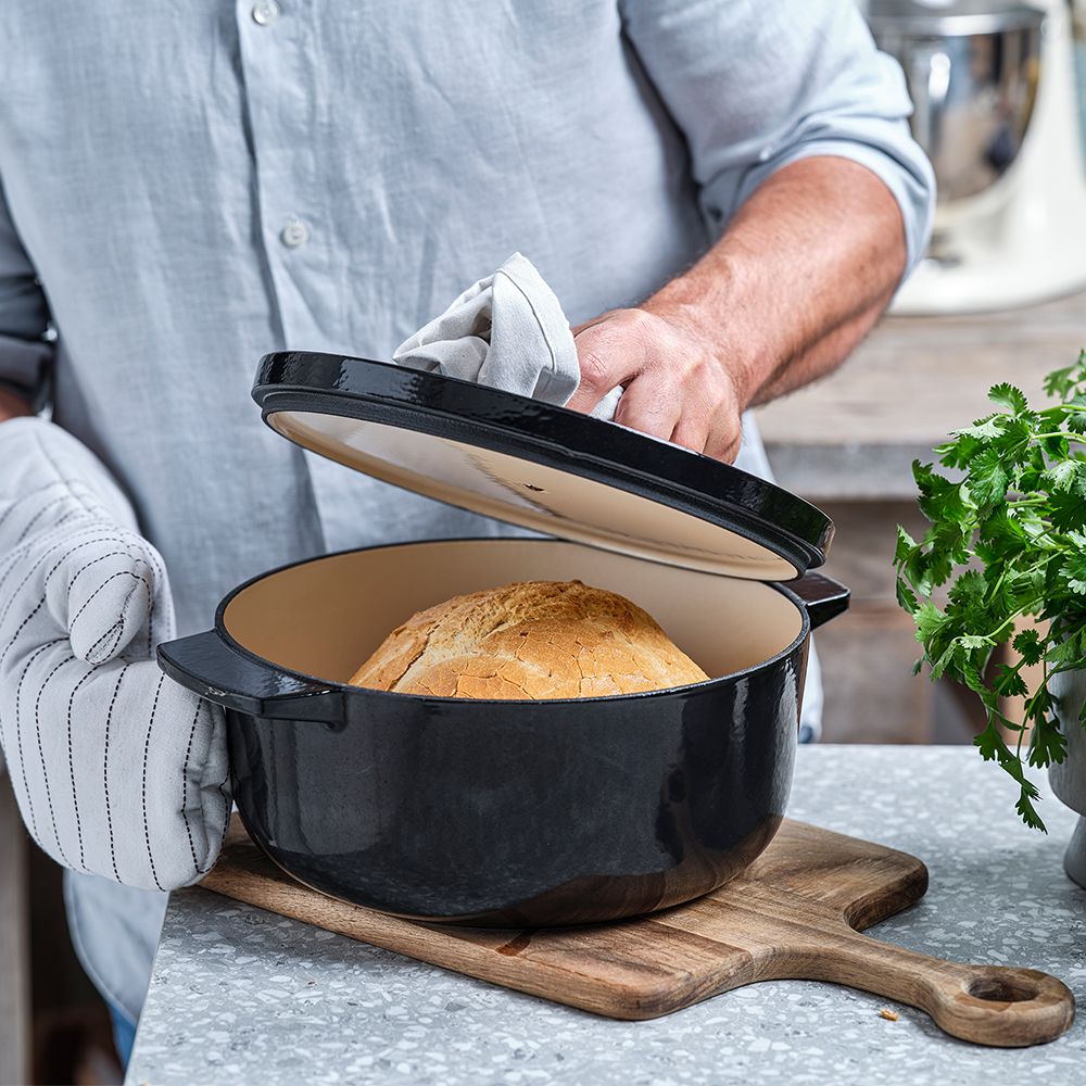 Gietijzeren braadpan met deksel 22cm 3,3 L | KitchenAid BE