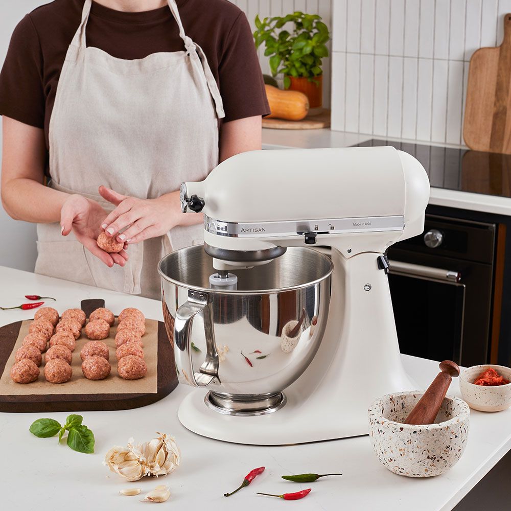 MIXER TILT-HEAD 4.8L - ARTISAN WITH EXTRA ACCESSORIES - Porcelain white ...