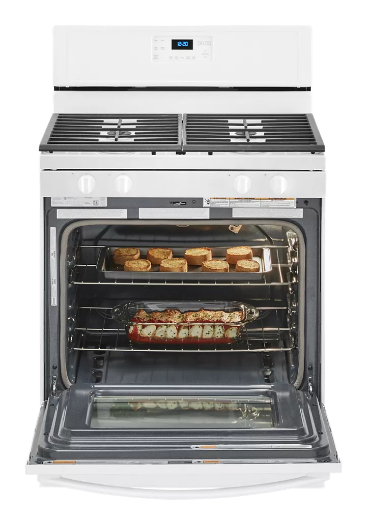 5.0 cu. ft. Whirlpool® gas range with SpeedHeat™ burner White ...