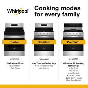 Whirlpool - WFGS5030RZ - 30-inch Gas Range with Air Cooking Technology ...